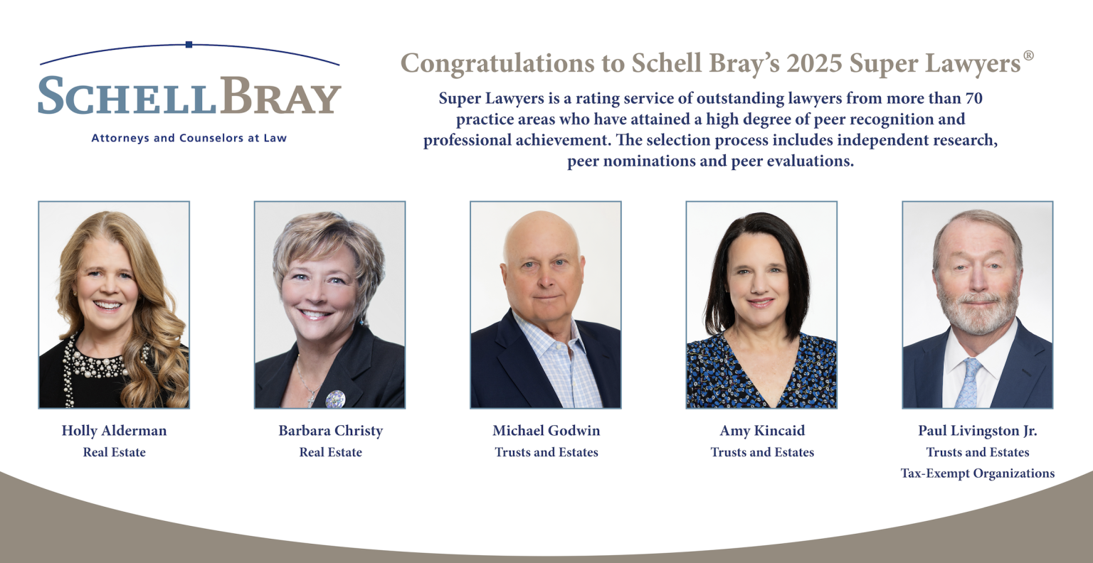 2025 Super Lawyers List Includes Five Schell Bray Attorneys – Schell Bray